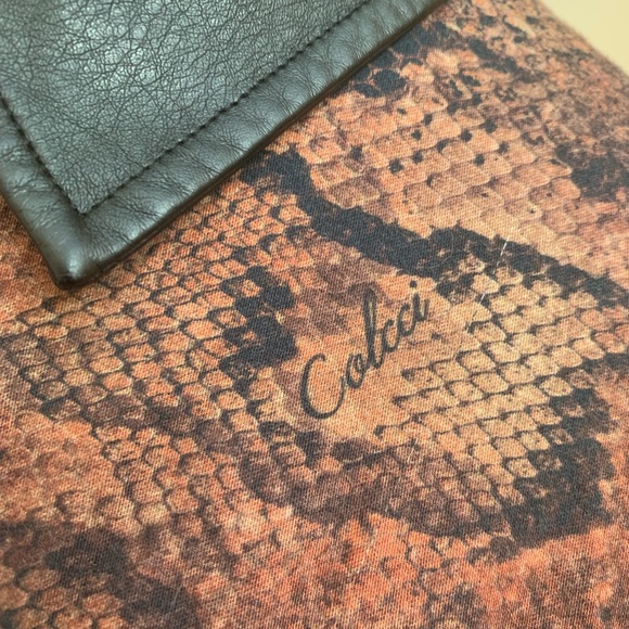 Colcci | Tops | Colcci Animal Print W Leather Collar Shirt Sz L | Poshmark